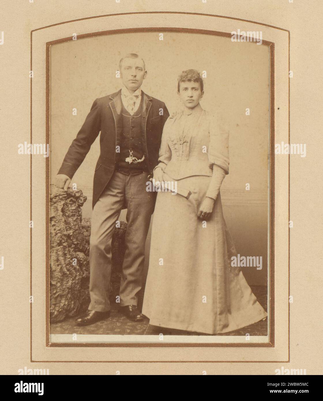 Portrait of a couple, Anonymous, 1870 - 1900 photograph. cabinet ...