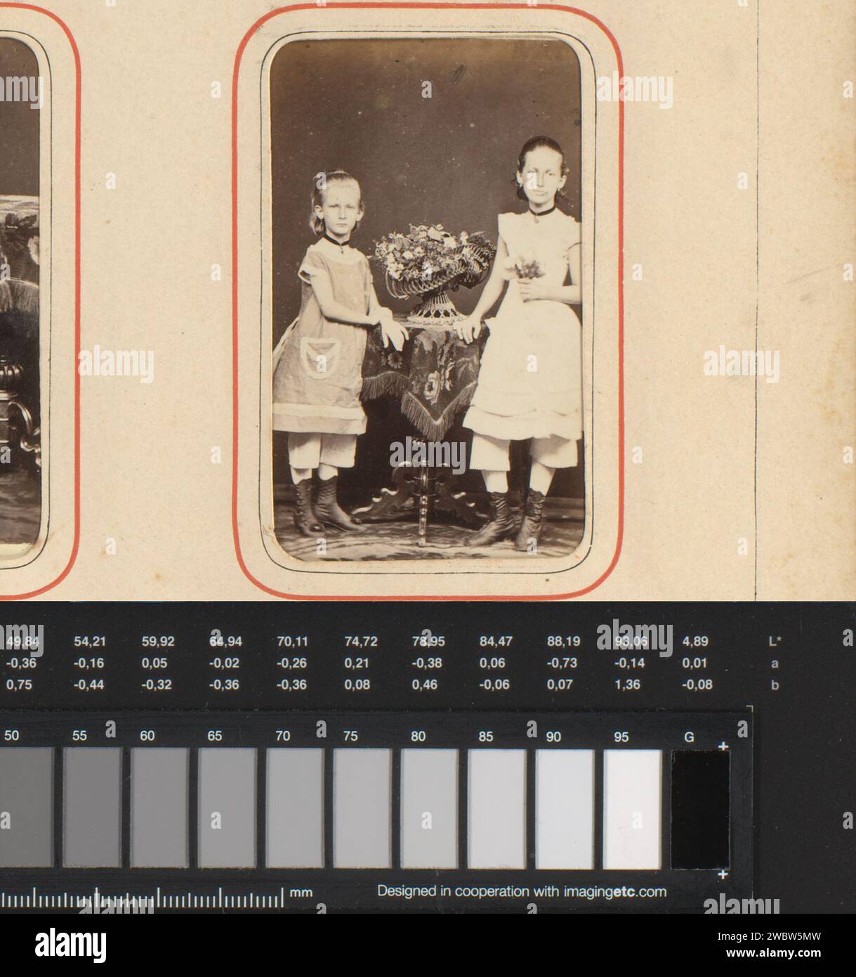 Portrait of two unknown girls, J.B. Jasper, 1870 - 1899 Photograph. visit card This photo is ...