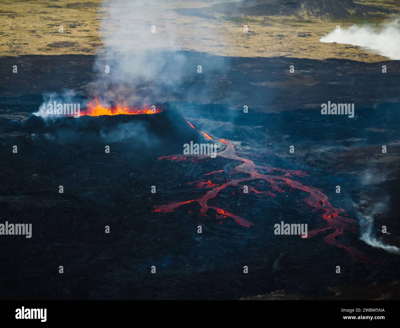 Hot lava magma wide drone hi-res stock photography and images - Alamy