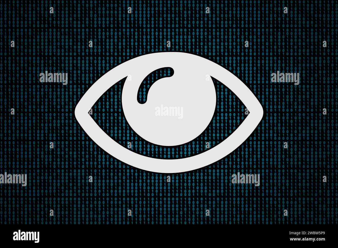 Big Brother on a binary code background Stock Photo - Alamy