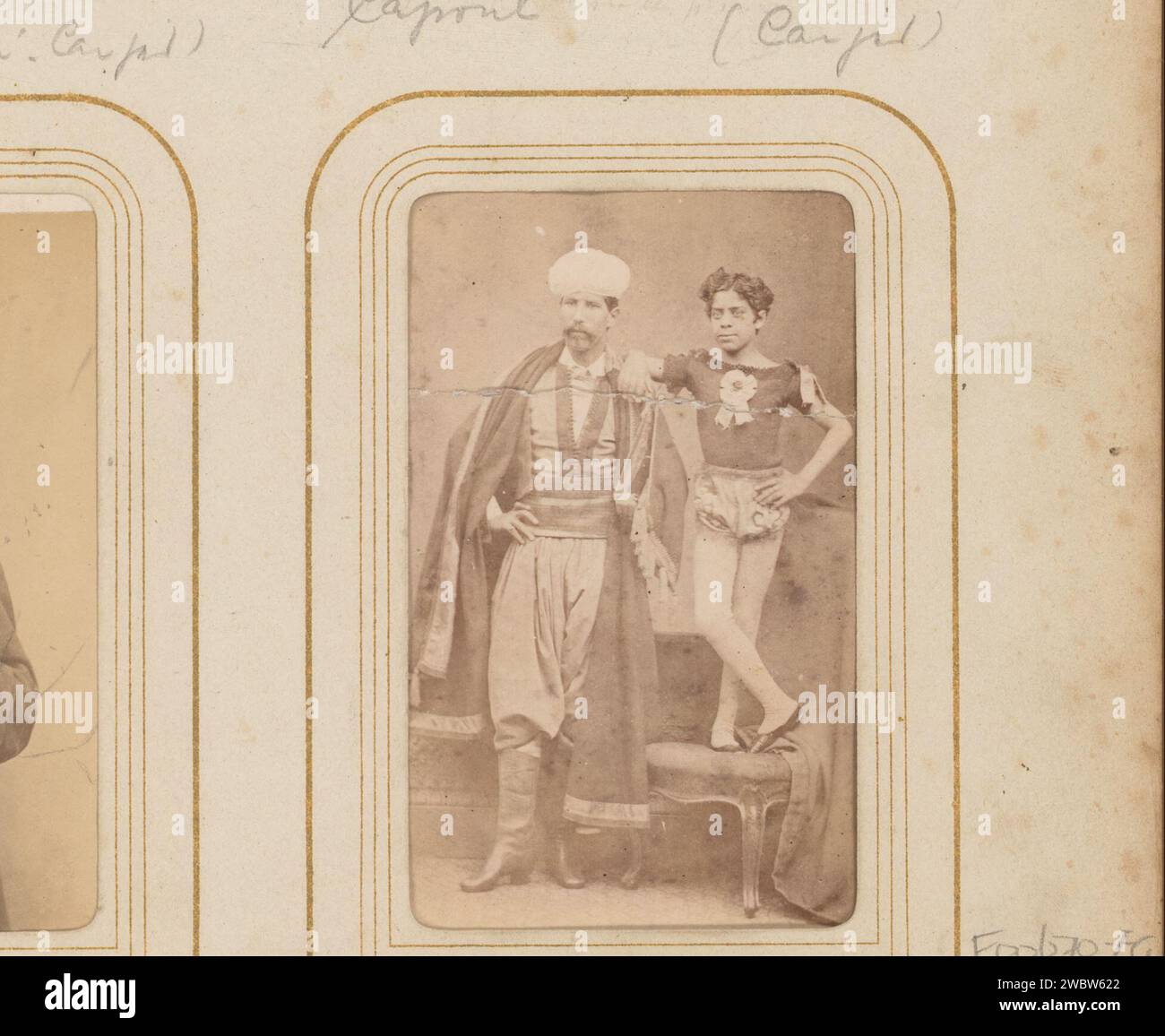 Portrait of two artists, A.W. Burman, 1877 Photograph. visit card This ...