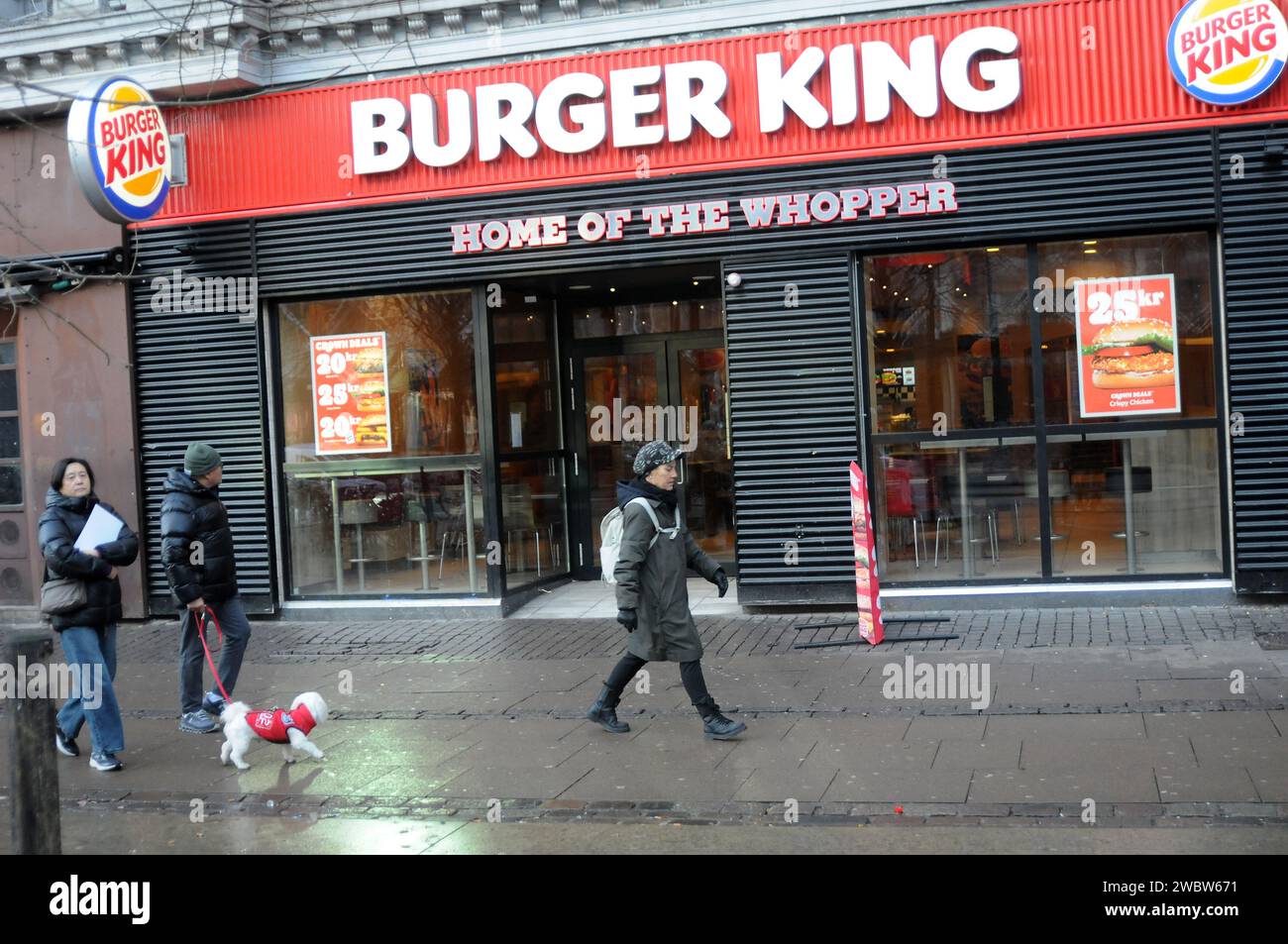 Copenhagen, Denmark /12 January 2024/. Fast food american food chain ...
