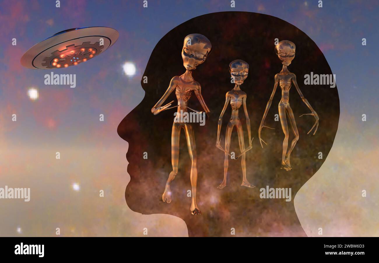 Human & Alien Contact Stock Photo - Alamy