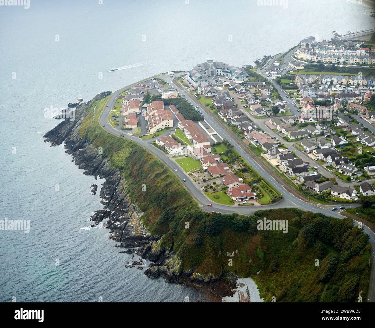 An aerial photograph of Douglas, capital of the Isle of Man Stock Photo ...