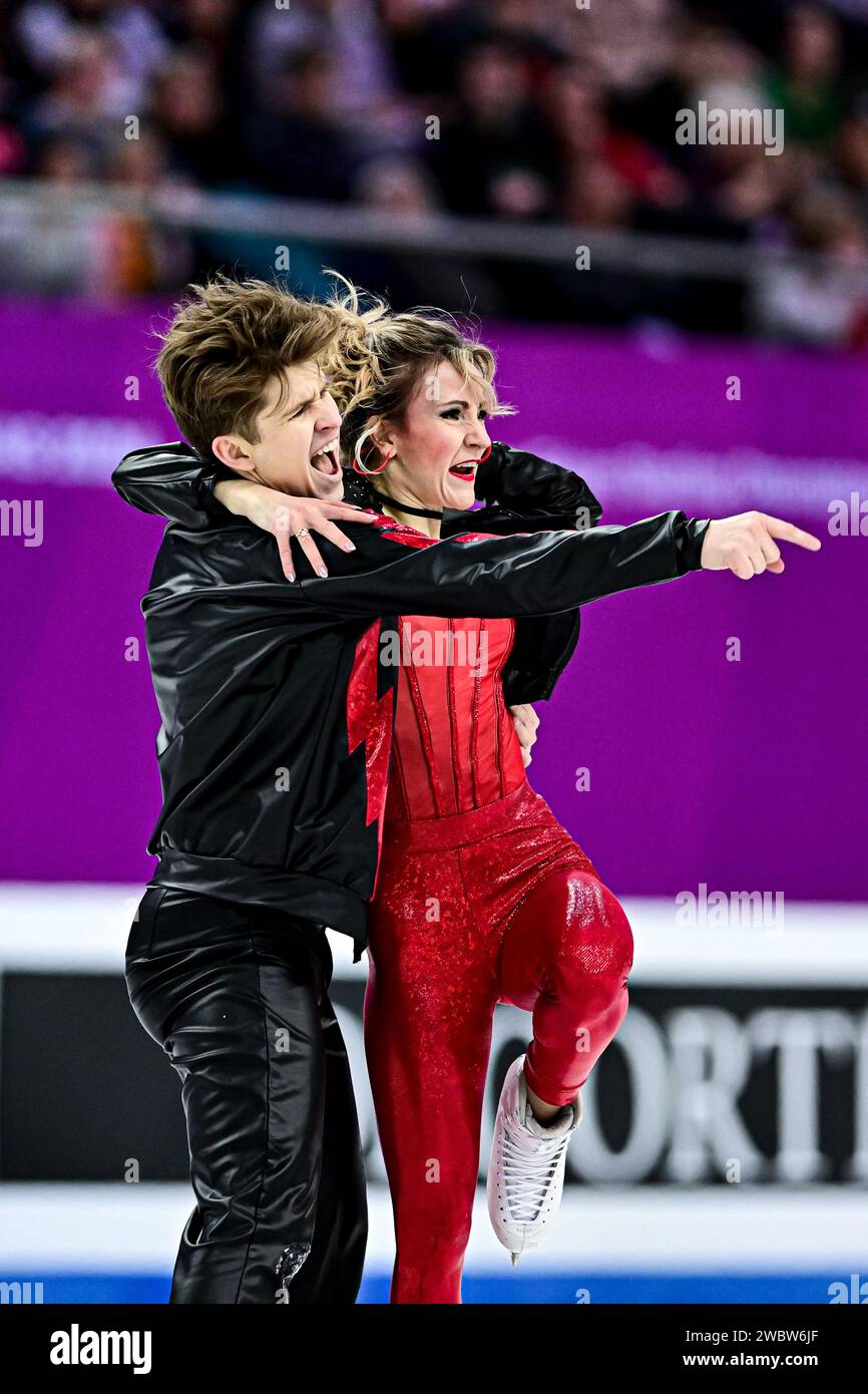 Carolane SOUCISSE & Shane FIRUS (IRL), during Ice Dance Rhythm Dance ...