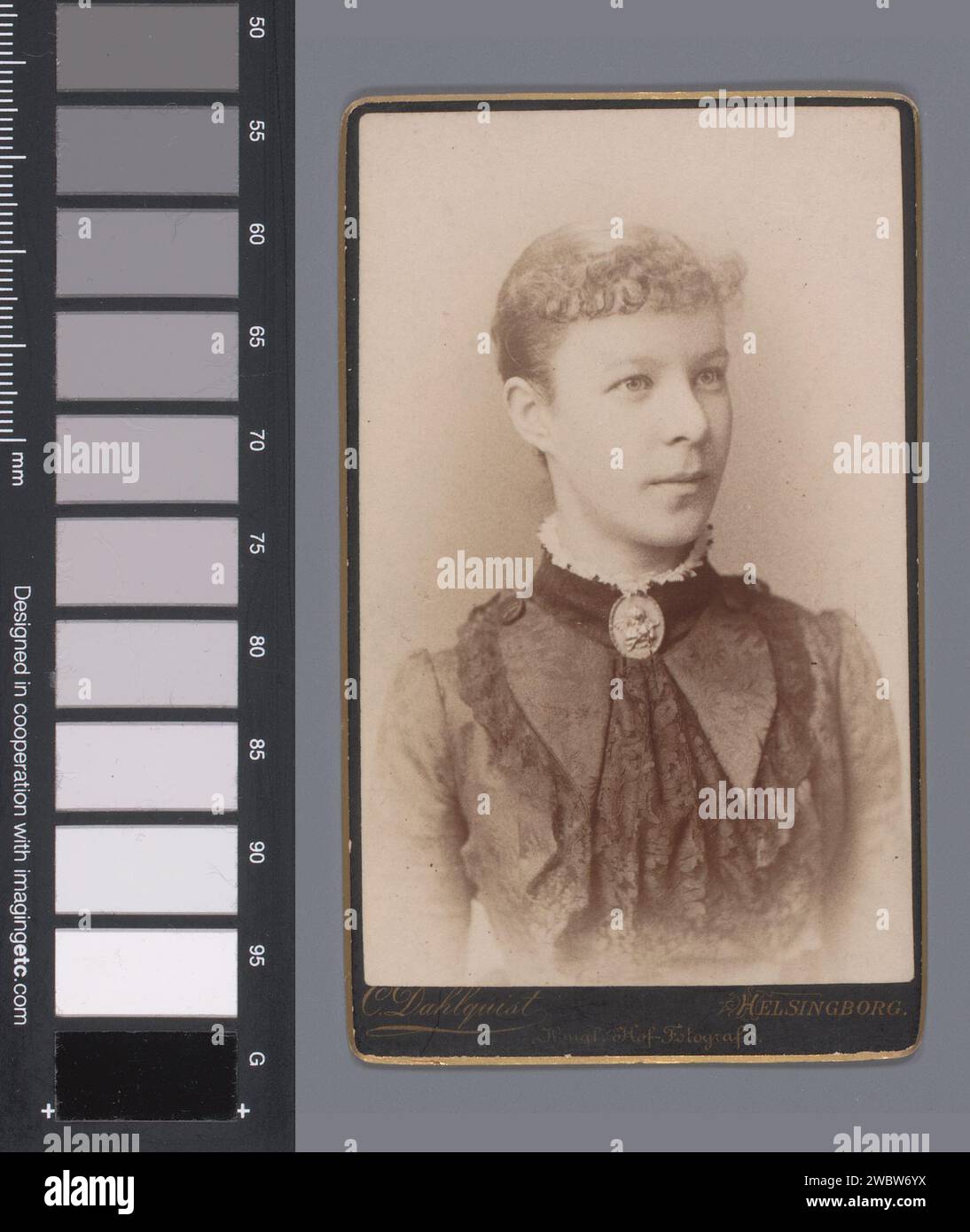 Portrait of an unknown woman, referred to as Therese Ohroald, Carl ...