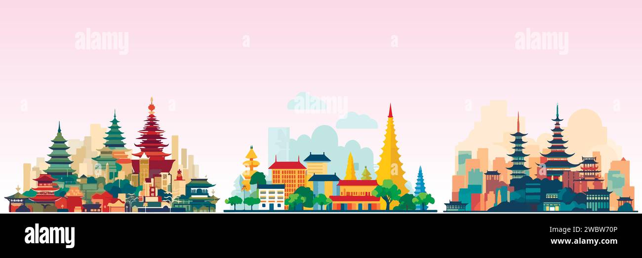 Asian capital city Stock Vector Images - Alamy