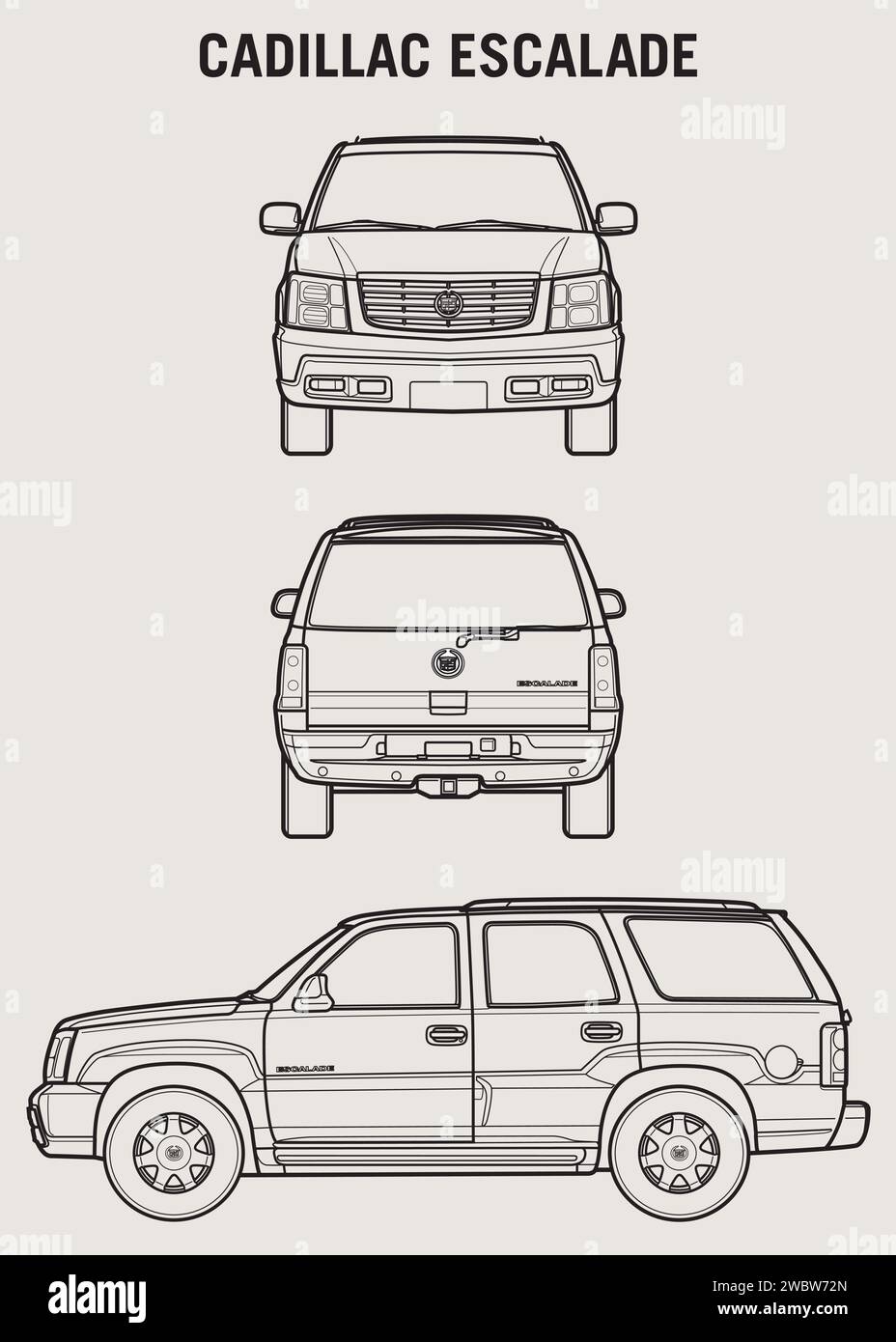 Cadillac escalade Stock Vector Images - Alamy