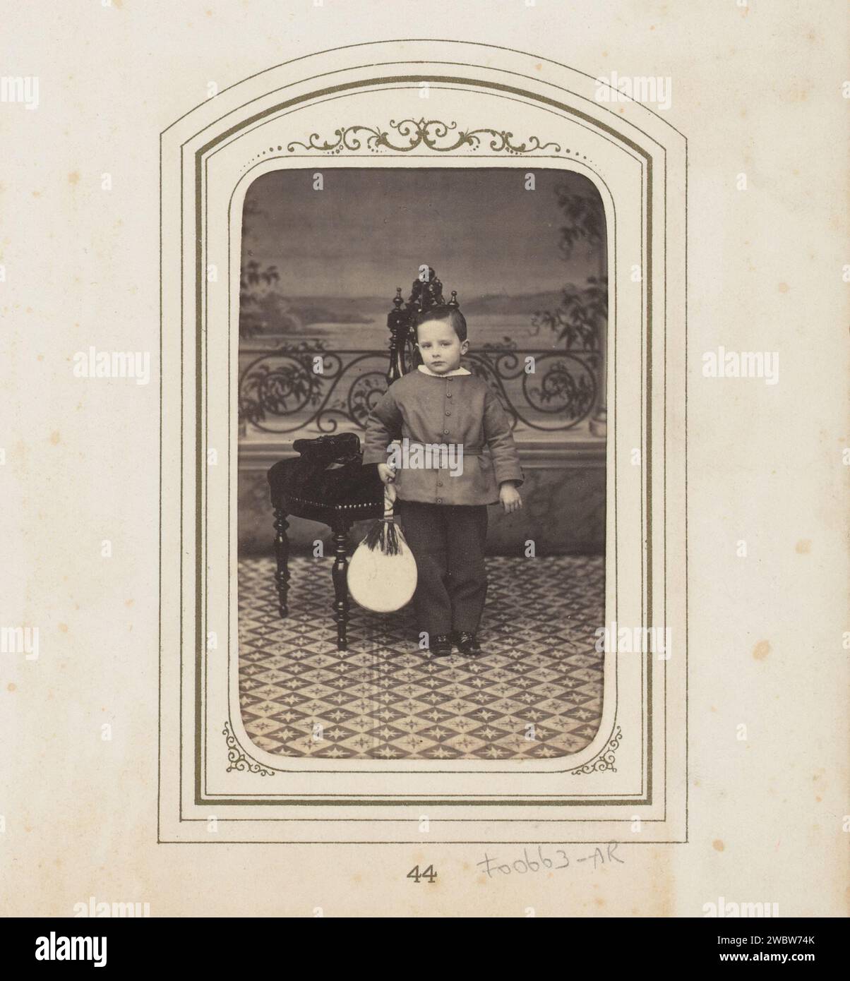 Portrait of a standing boy with tennis racket, Eduard Fuchs, 1860 ...