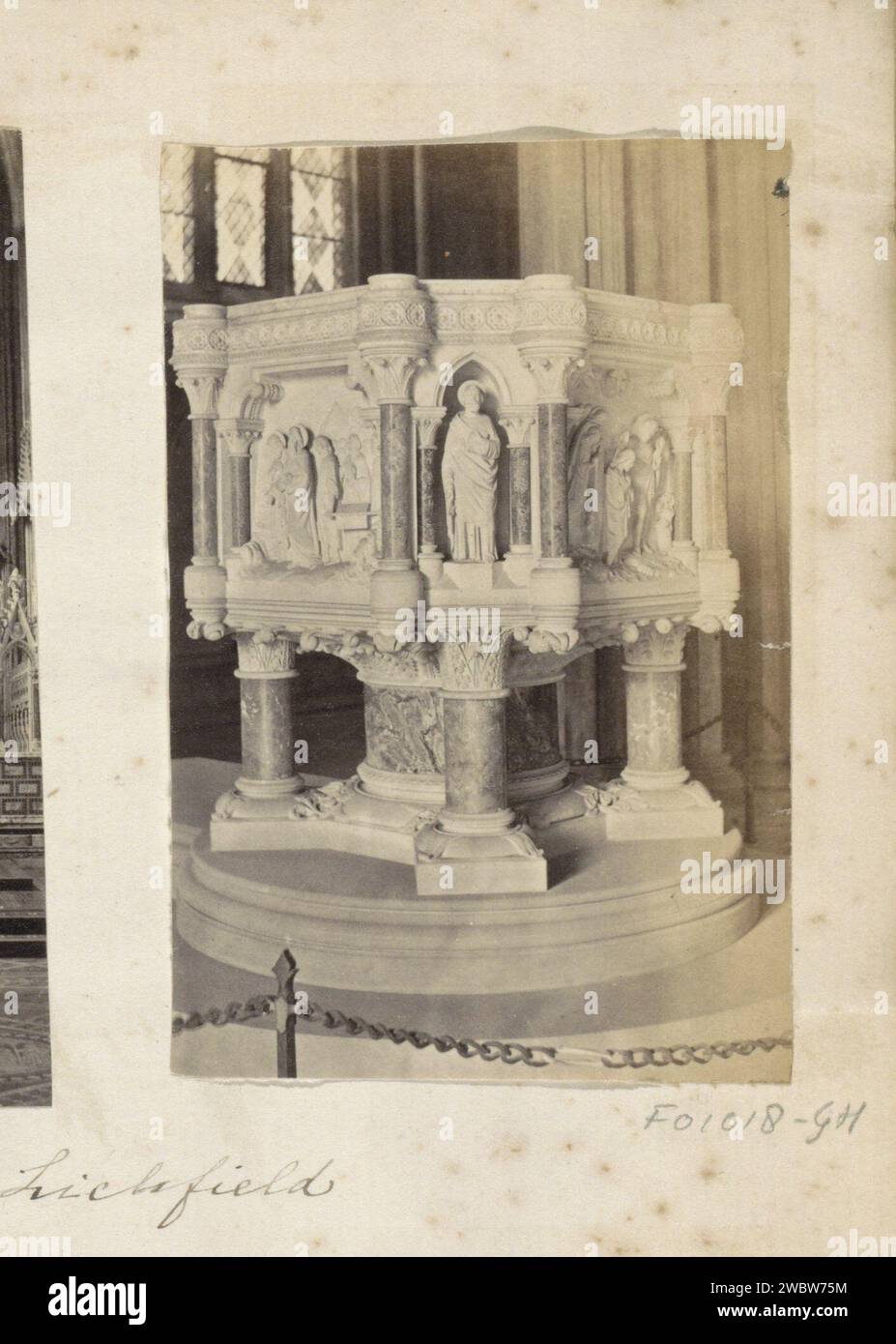 Baptismal font of the cathedral of Lichfield, Anonymous, c. 1860 - c ...