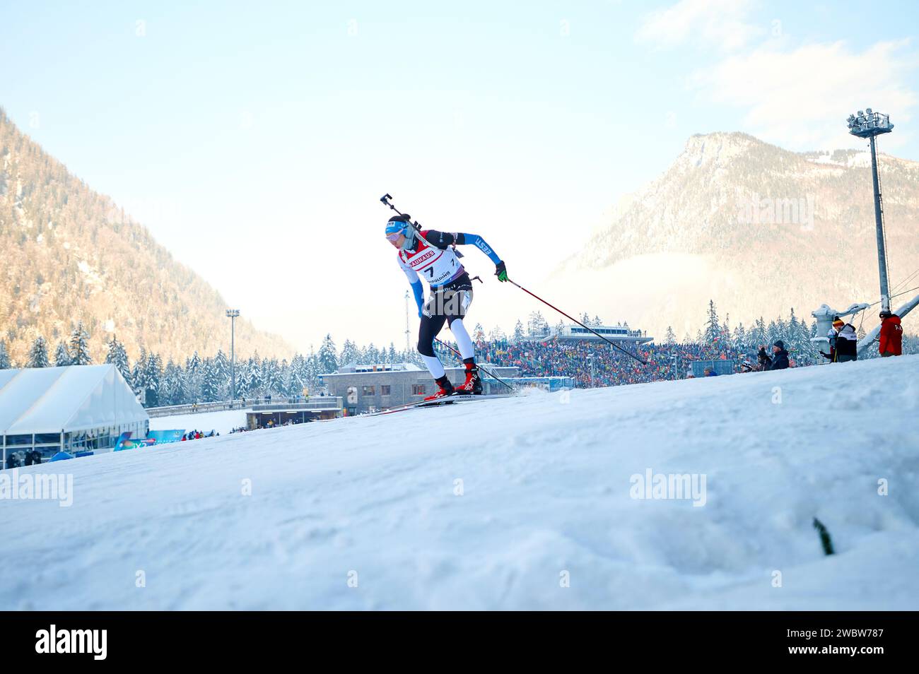 RUHPOLDING, GERMANY - 12 JANUARY, 2024: TOMINGAS Tuuli, Women sprint ...