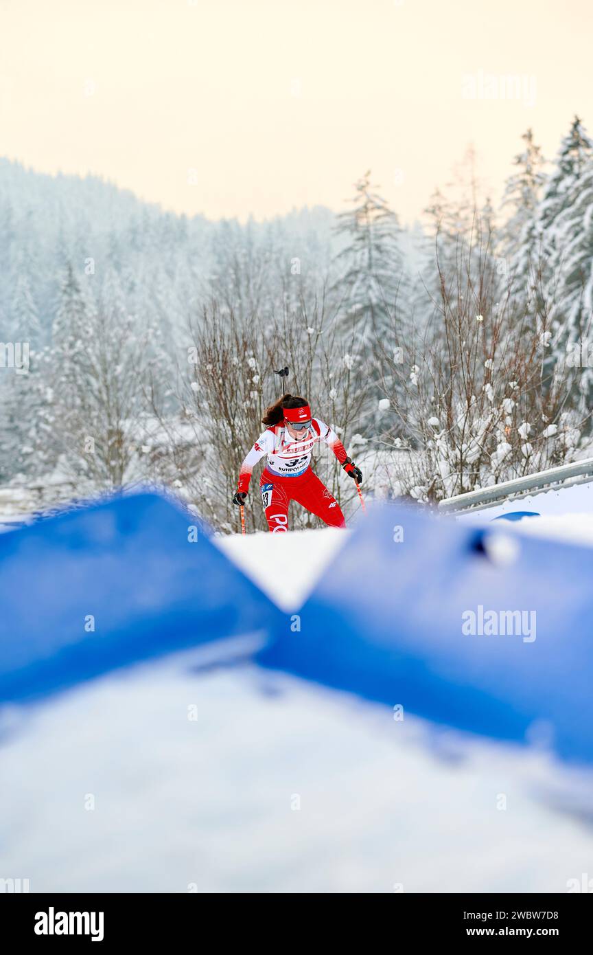 RUHPOLDING, GERMANY - 12 JANUARY, 2024: MAKA Anna, Women sprint ...