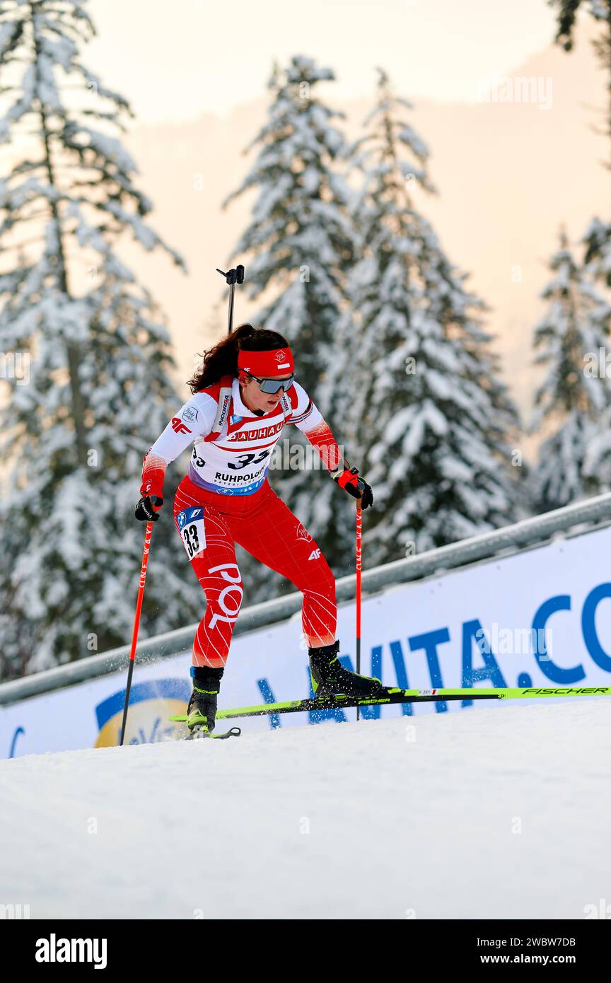 RUHPOLDING, GERMANY - 12 JANUARY, 2024: MAKA Anna, Women sprint ...