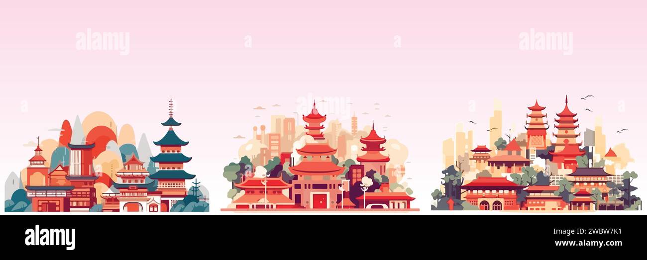 Asian urban house Stock Vector Images - Alamy