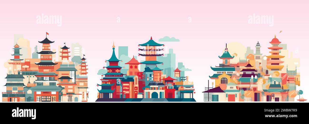Asian urban house Stock Vector Images - Alamy