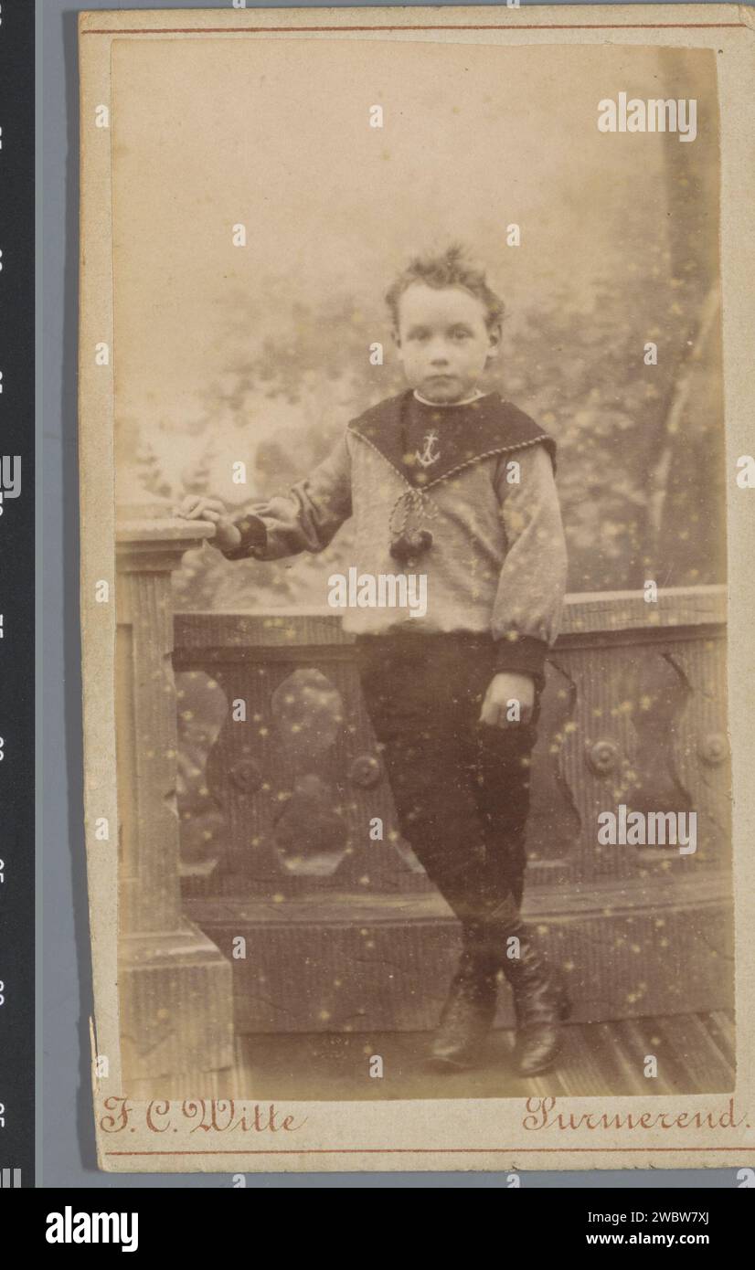 Portrait of Pieter de Boer, Johan C. Witte, 1886 - 1899 Photograph. visit card Purmerend paper ...