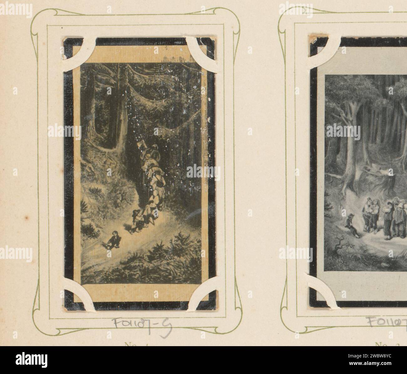 Reproduction of a drawing of small thumb that scatters breadcrumbs ...