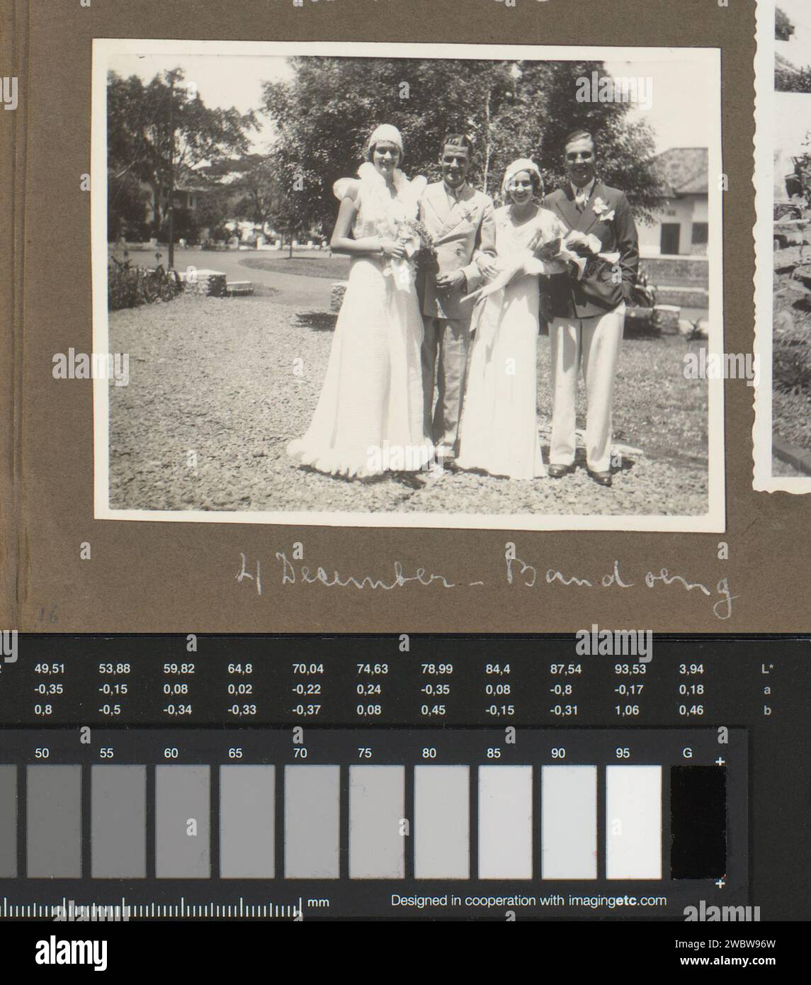 Group portrait at the wedding of Edward Burch and Ada Krüseman ...