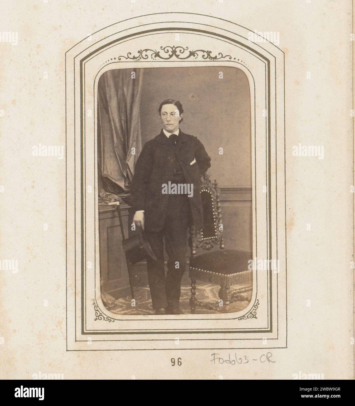 Portrait of a standing man with hat in hand, Anonymous, 1860 - 1880 ...