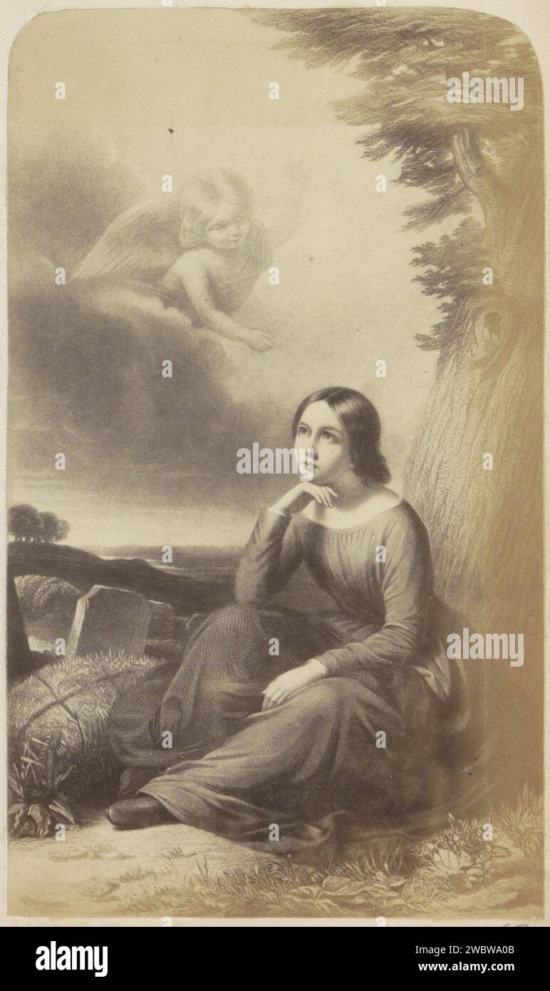 Photo production of (presumably) a print of a mother who muses about ...
