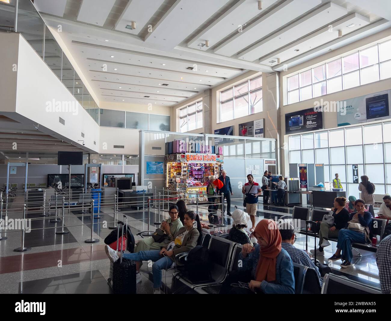 Erkilet International Airport ASR terminal interior in Kayseri, Turkey ...