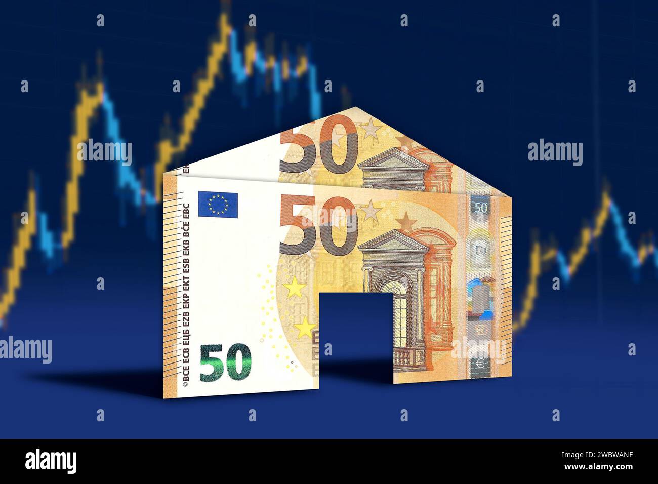 European currency Euro value. Finance, economy, inflation and saving ...