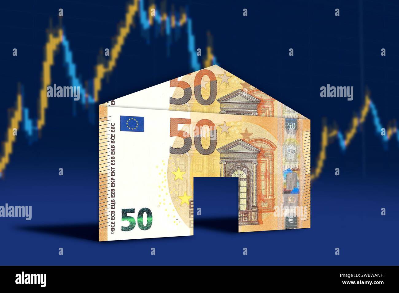 European currency Euro value. Finance, economy, inflation and saving ...
