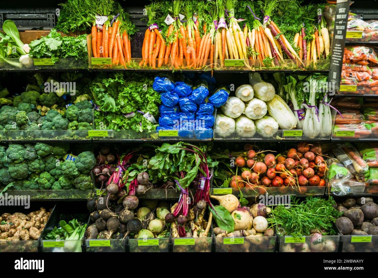 Produce at grocery store Stock Photo - Alamy