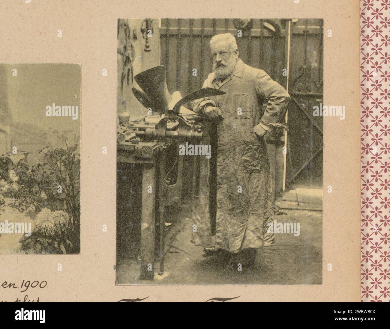 Portrait of Fernand Forest at a workbench, Anonymous, 1888 photograph ...