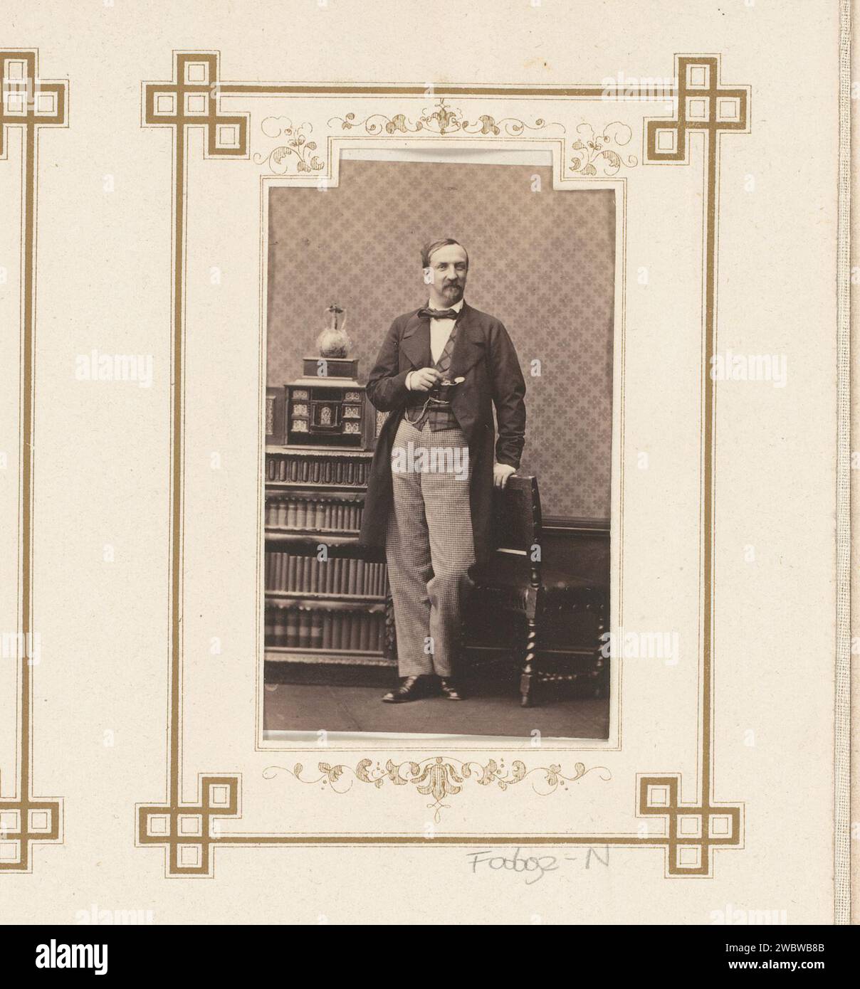 Portrait of a standing man, Camille Leon Louis Silvy, 1859 Photograph ...