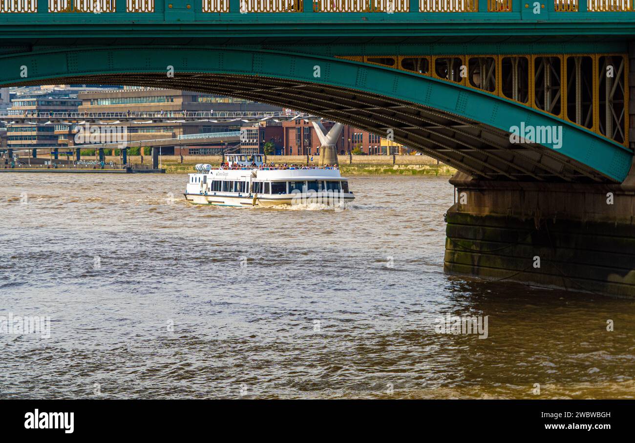 London England UK January 10th 2024 The Thames from the South Bank ...