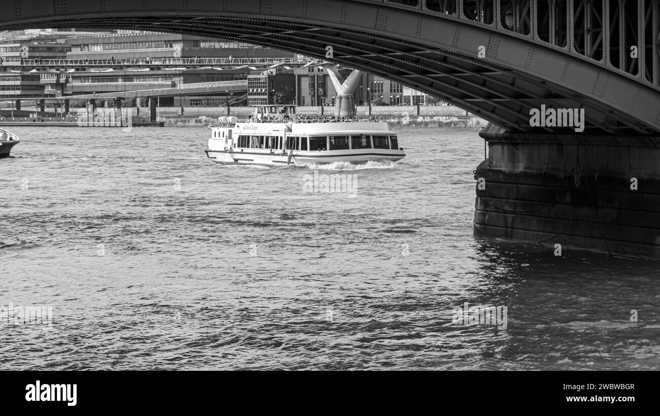 London England UK January 10th 2024 The Thames from the South Bank ...