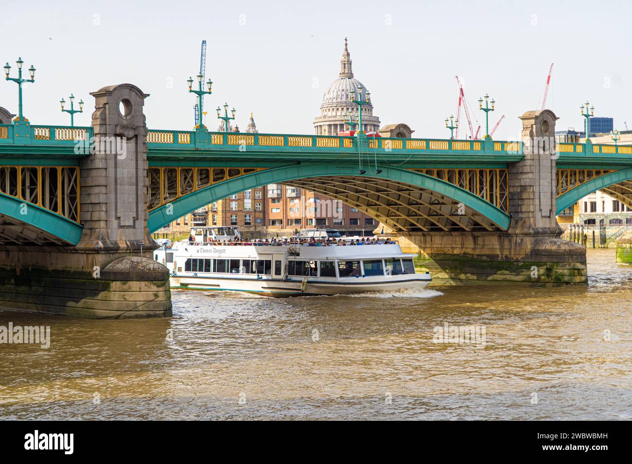London England UK January 10th 2024 The Thames from the South Bank ...
