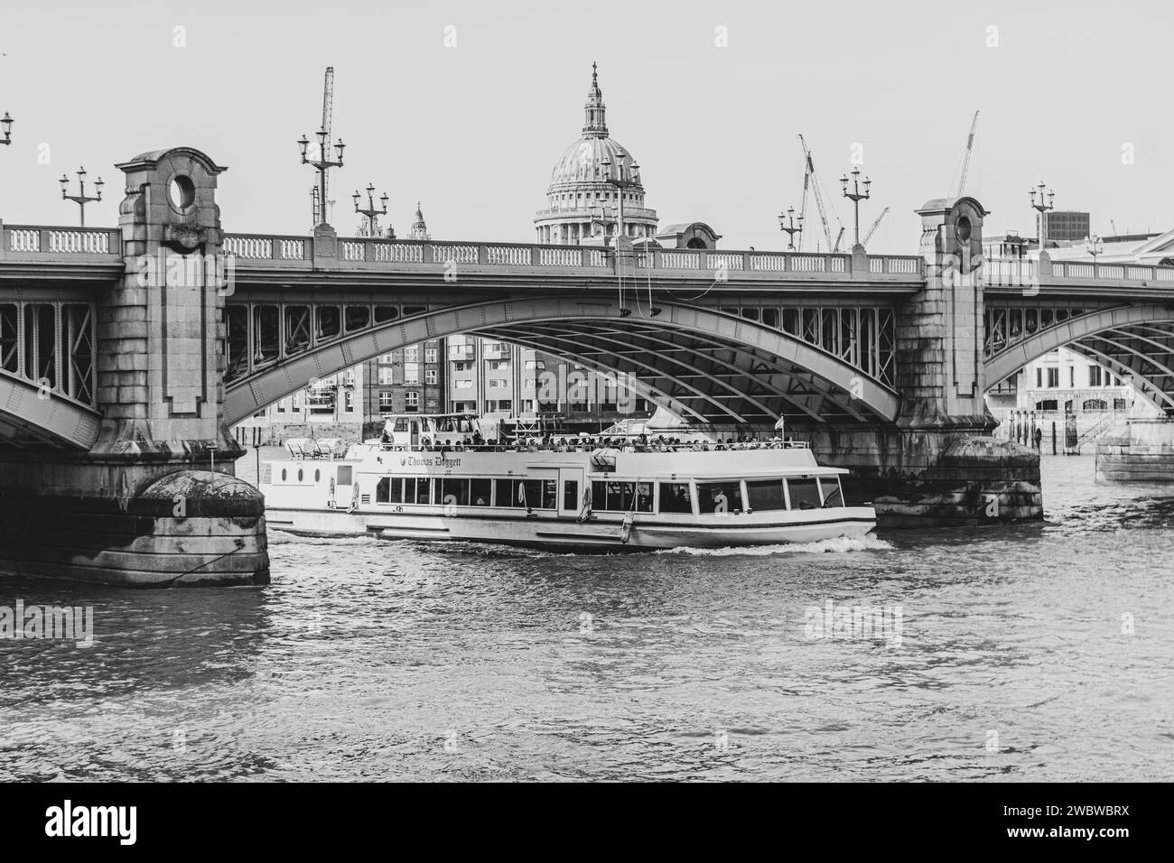 London England UK January 10th 2024 The Thames from the South Bank ...