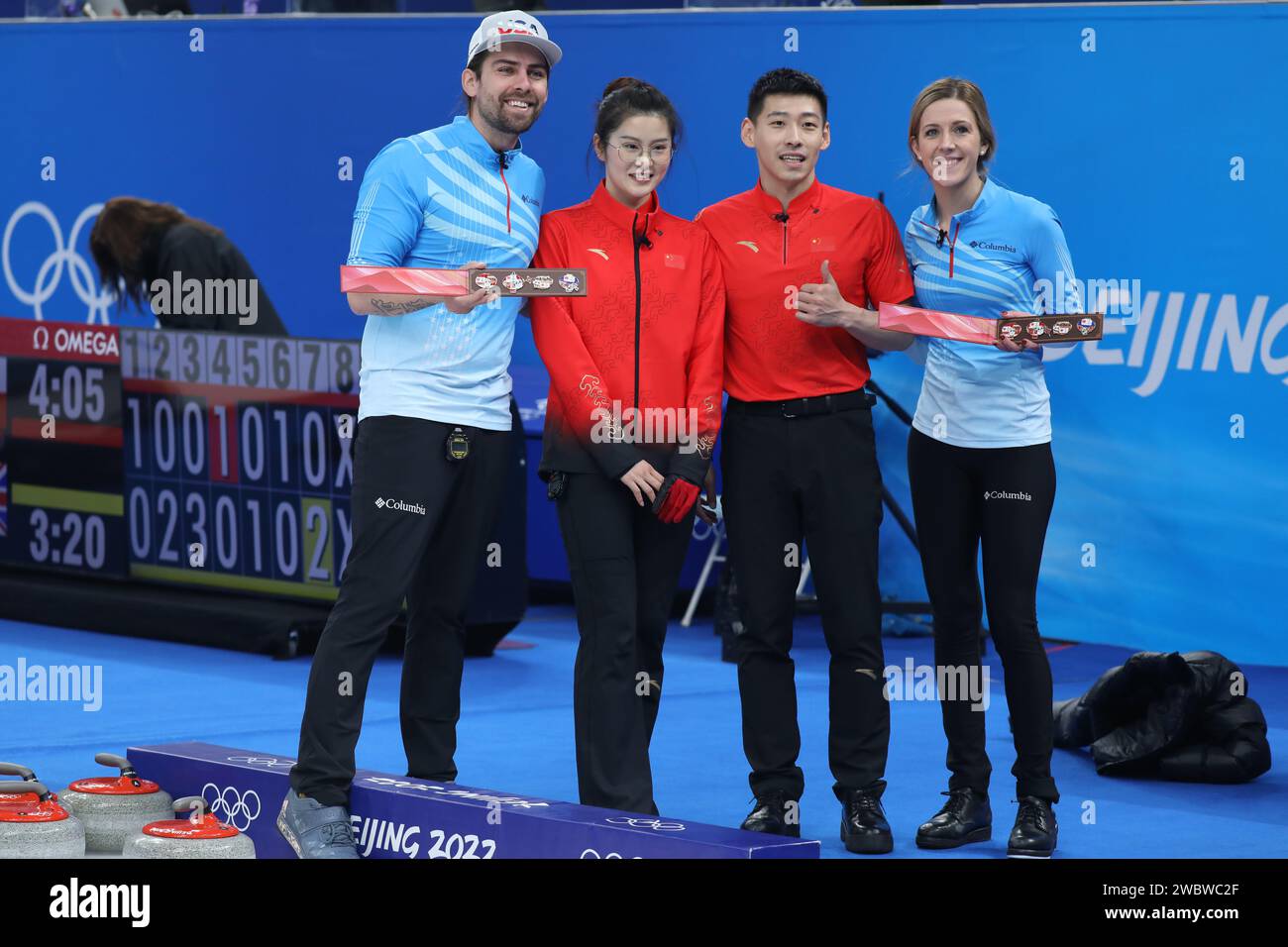 FEB 5, 2022 - Beijing, China: Fan Suyuan and Ling Zhi of Team China ...
