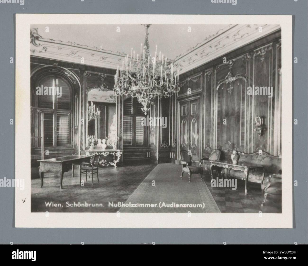 Interior of a reception room in Schloss Schönbrunn in Vienna, Anonymous ...