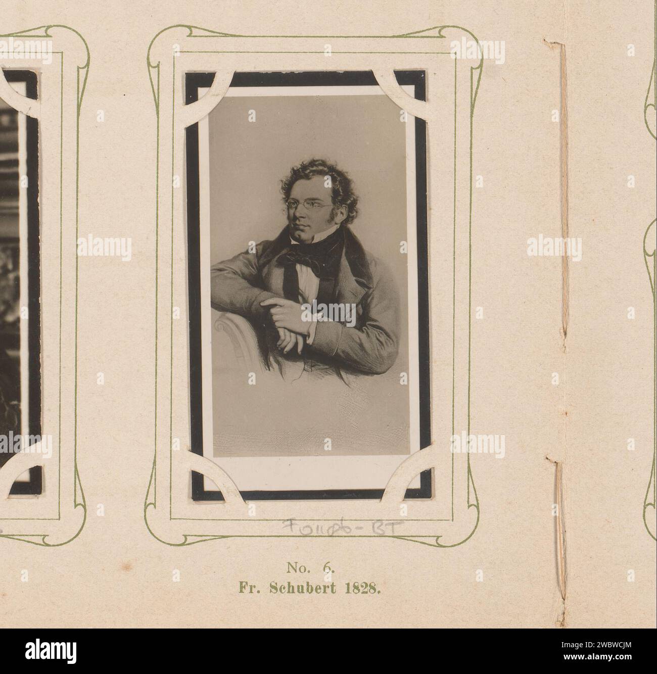 Photo production of a painted portrait of Franz Schubert, Anonymous ...