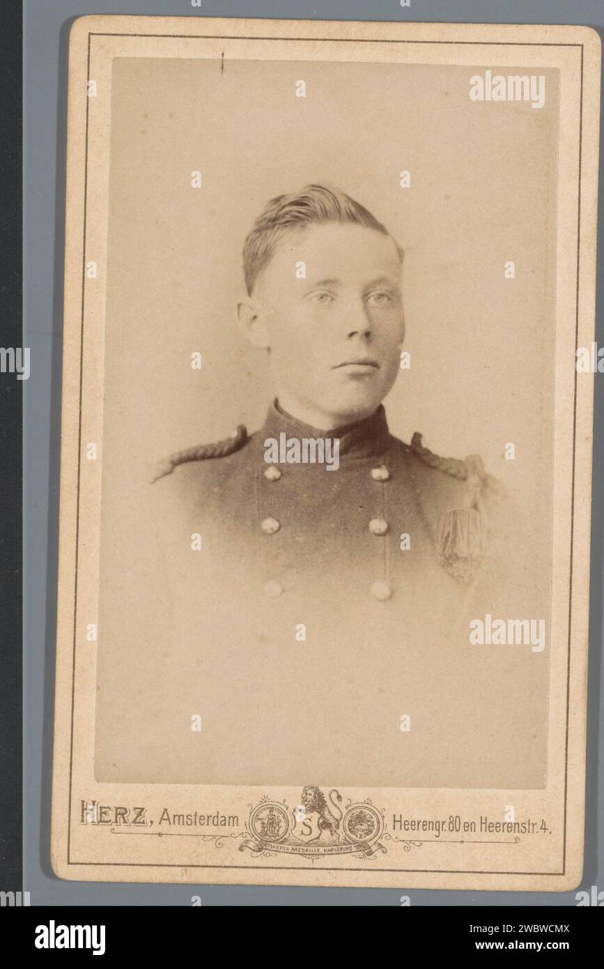 Portrait of an unknown young man in uniform, Sigmund Löw (Possible ...