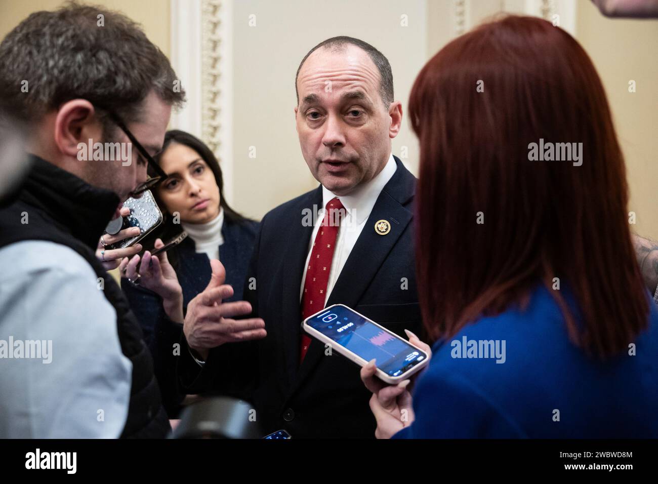 Rep. Bob Good (R-Va.) speaks with reporters at the U.S. Capitol, Jan ...