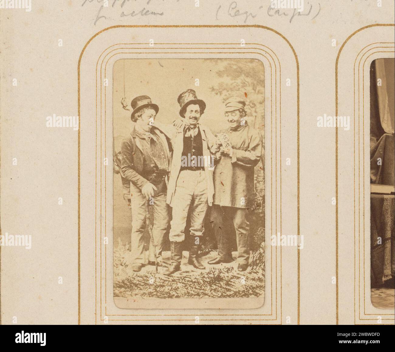 Groepsportret van August Warberg, Gustaf Bergstrom A Frans Hodell in ...