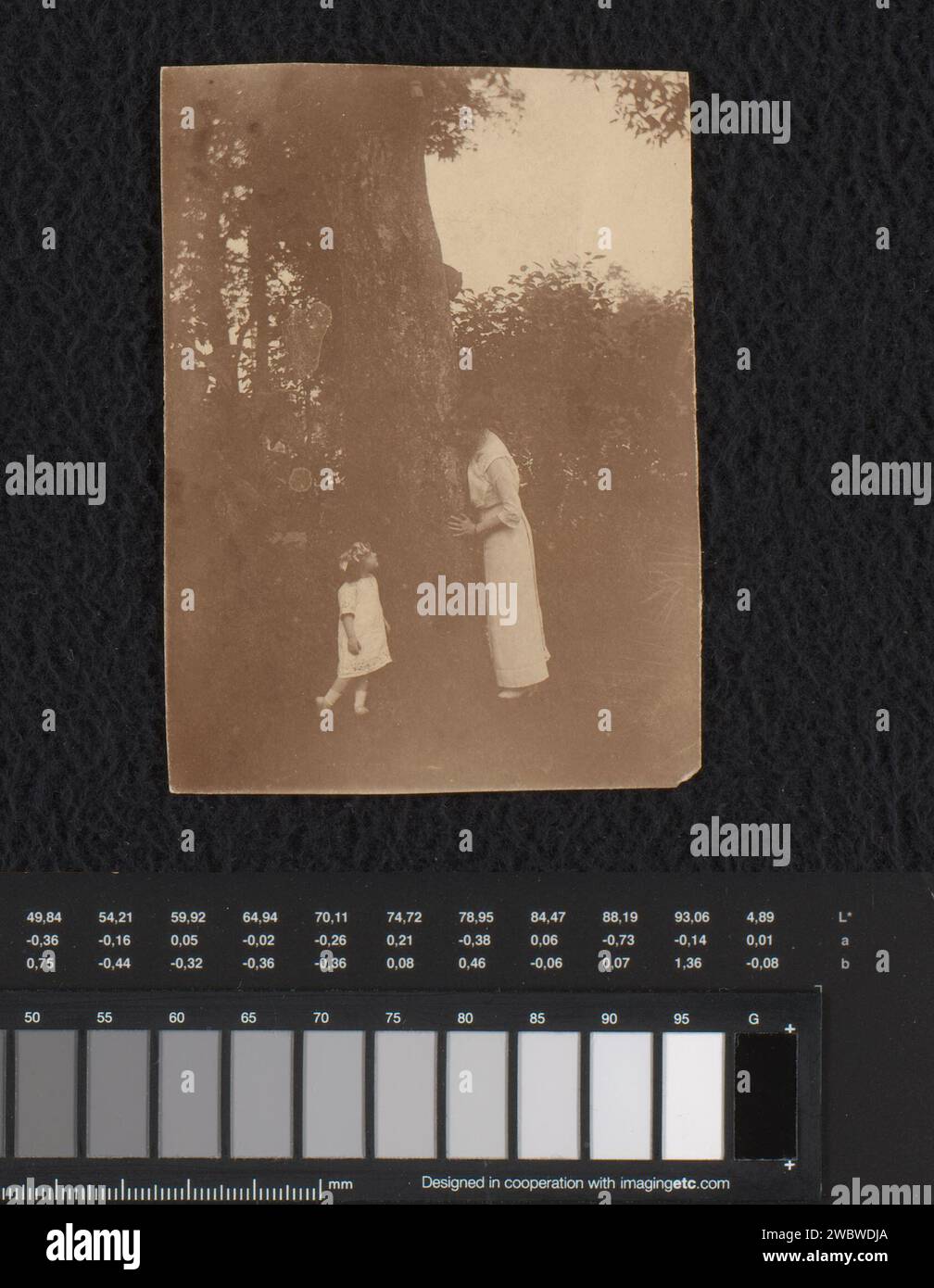 Wife and child at a tree, Carolina Onnen (Loentje) Frederika (Circle of ...