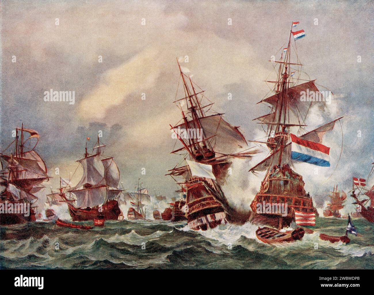 The Battle of Texel, 29 June 1694 Stock Photo - Alamy