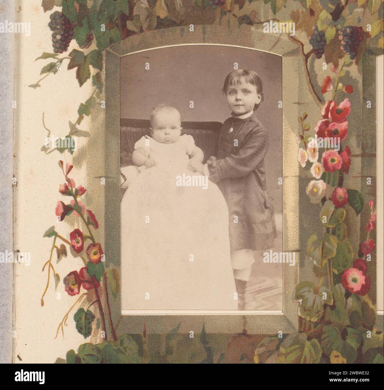 Portrait of a young child and a baby, Julius Jr. Ortgies, 1850 - 1900 ...