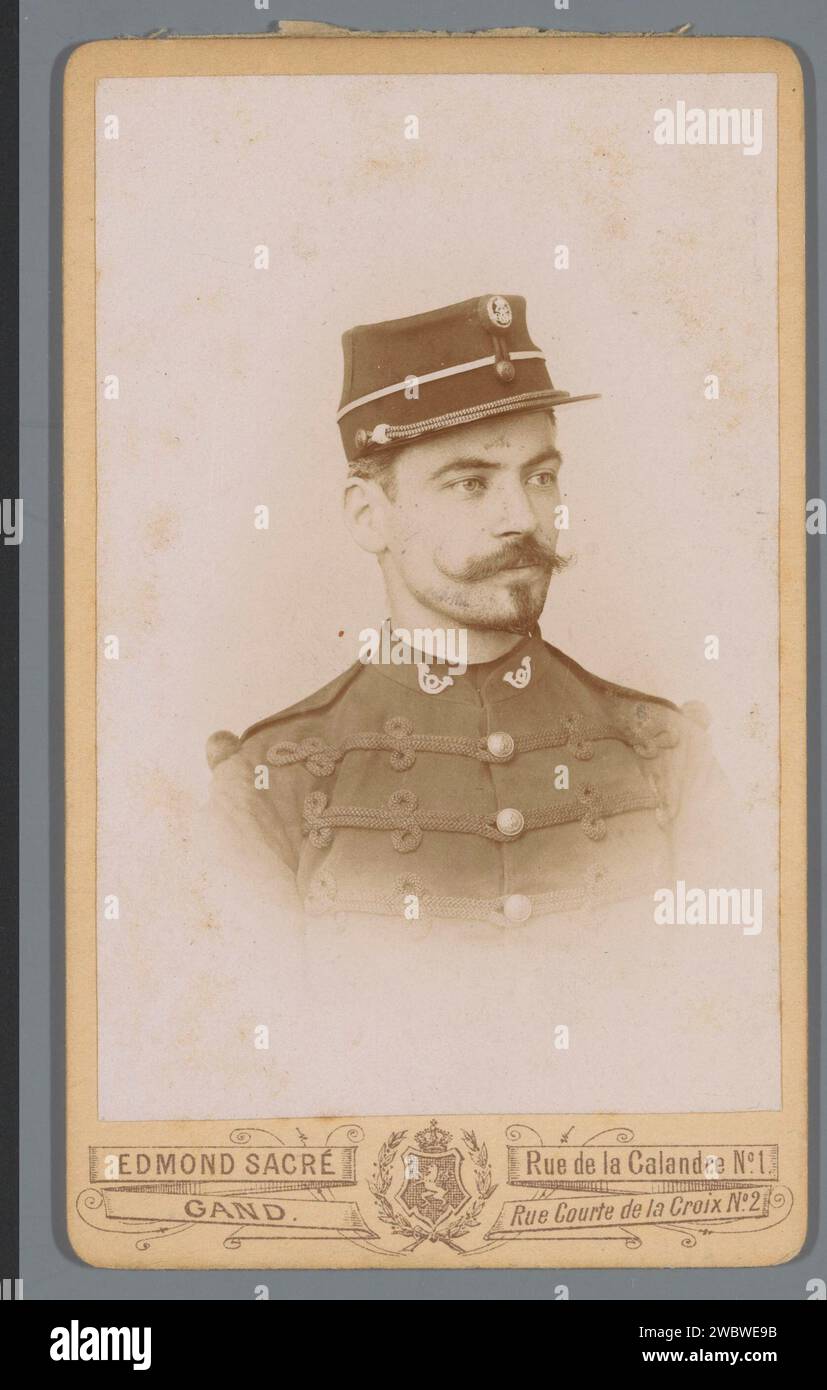 Portrait of an unknown man in Uniform, Edmond Sacré, 1900 - 1914 ...
