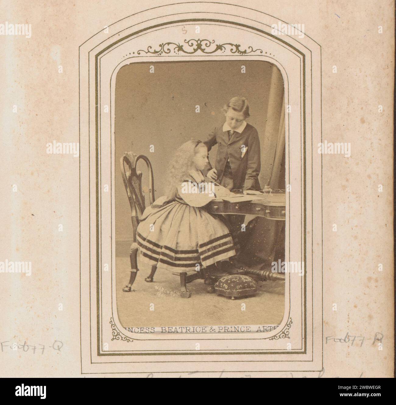 Portrait of Beatrice of Saxony -Coburg and Gotha and Arthur William ...