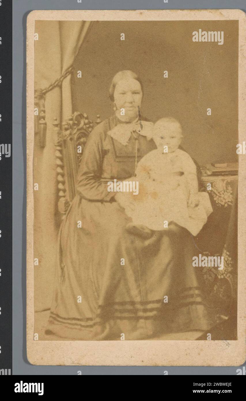 Portrait of an unknown woman with a child on his lap, Johan Willem ...