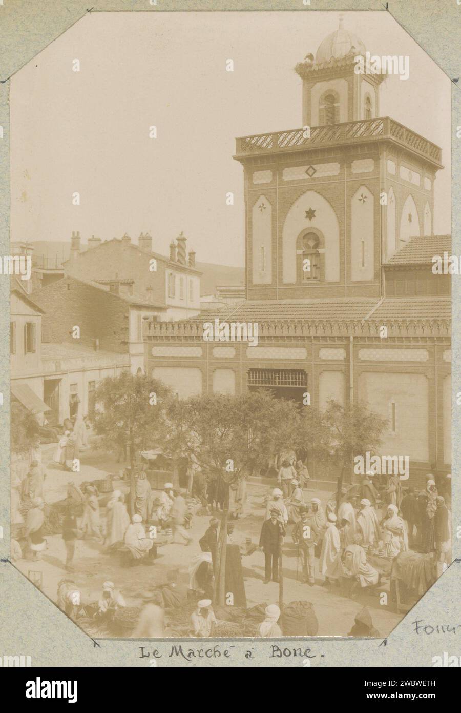 Market in Bône (Algeria), c. 1890 - c. 1900 photograph Part of album of a French amateur with ...
