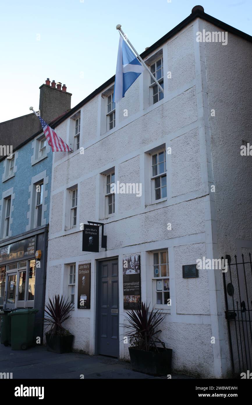 John Muir's birthplace (1838) in Dunbar High Street, now a museum ...