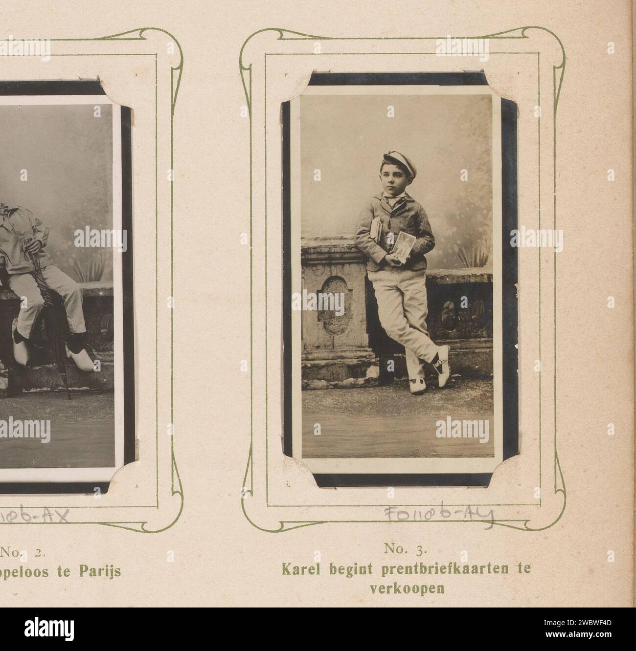 Boy sells postcards, Anonymous, 1904 - 1905 photograph This photo is ...