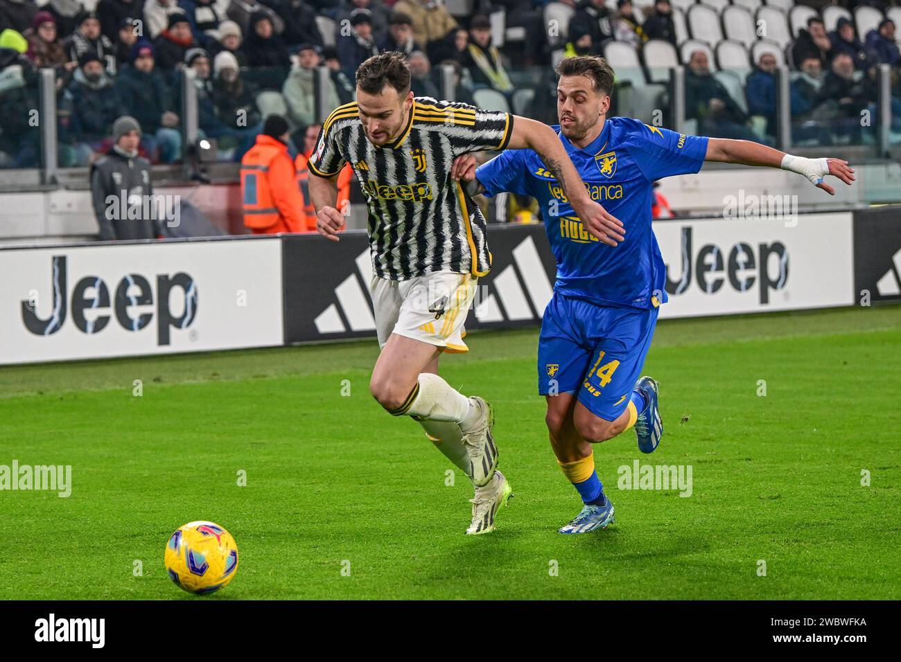 Turin, Italy. 11th Jan, 2024. Federico Gatti (4) of Juventus and ...